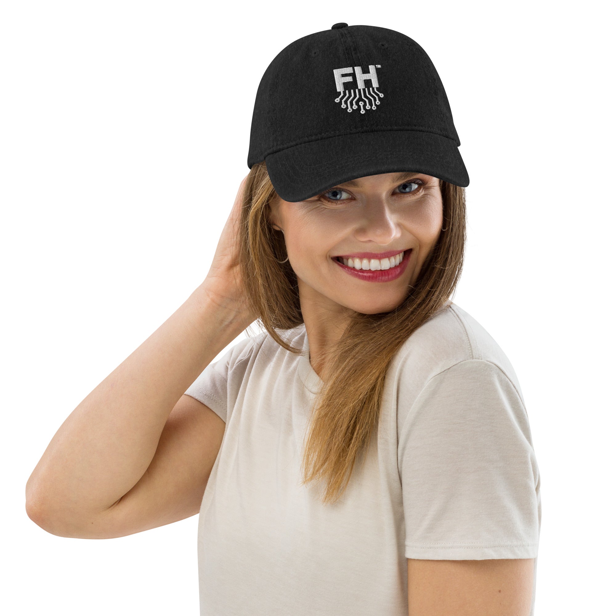 FLOATING HEADS™ ELECTRIC SPLASH DENIM CAP